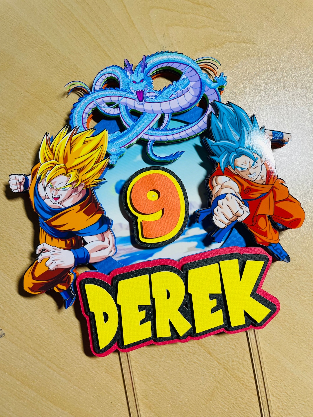 Dragon Ball Z Cake Topper, Goku Cake Topper, Dragon Ball Birthday ...
