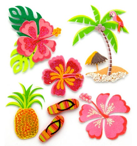 Hawaii Themed Dimensional Stickers - Etsy.de