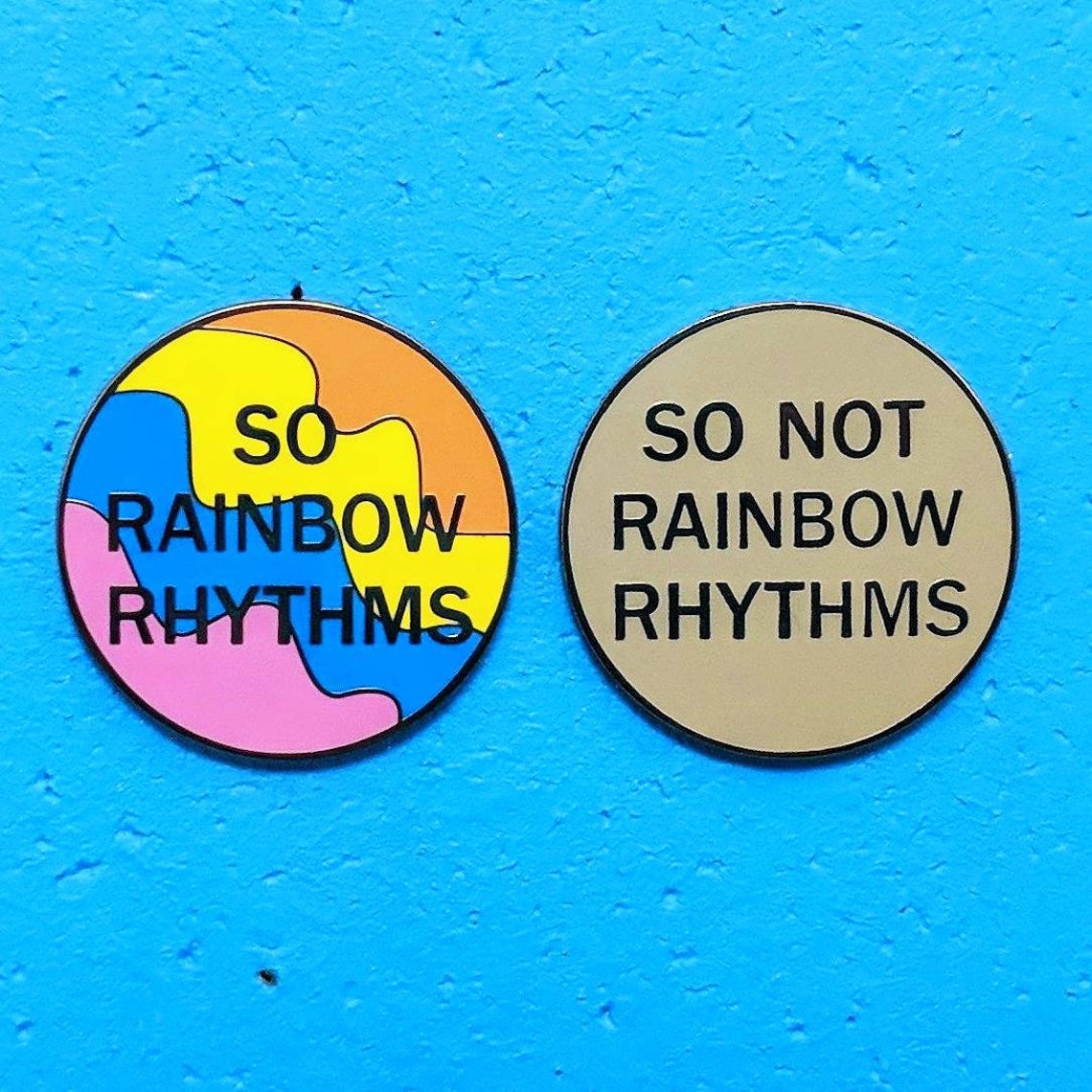 Peep Show So Rainbow Rhythms So Not Rainbow Rhythms pins /// | Etsy
