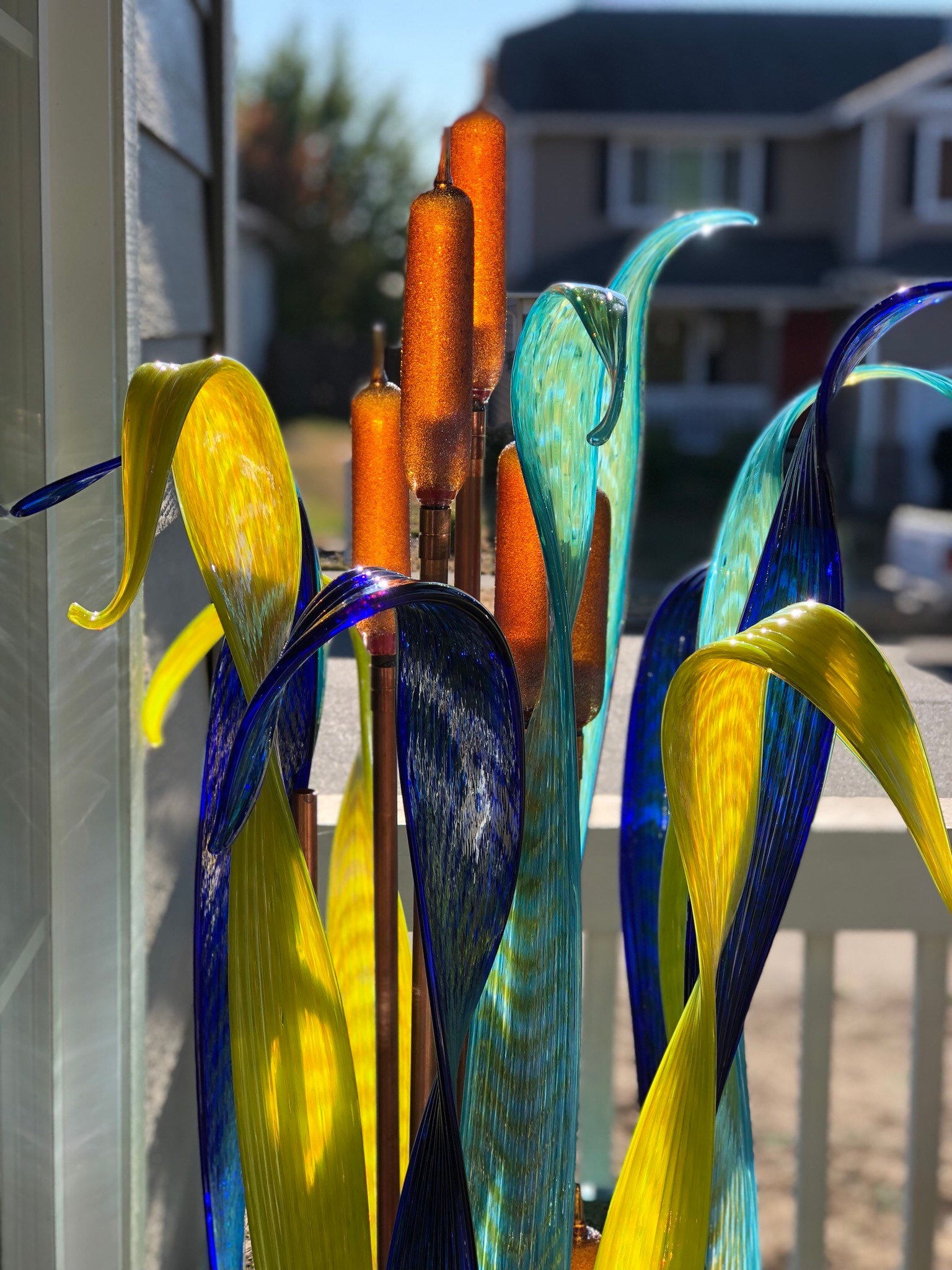 Blown Glass Garden Decor