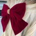 The Holly Red Bow Big Double Layered Bright Christmas Red - Etsy