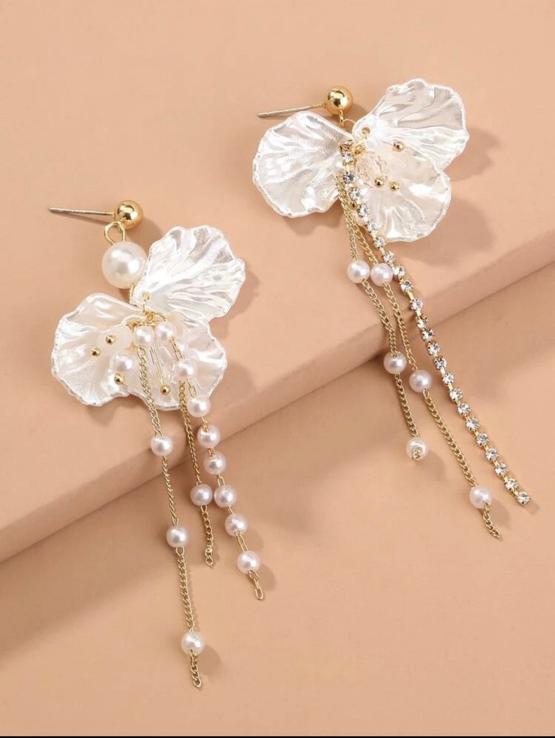 Pearl Shell Drop Dangle Earrings Beach Wedding Accessories, Ivory Shell ...