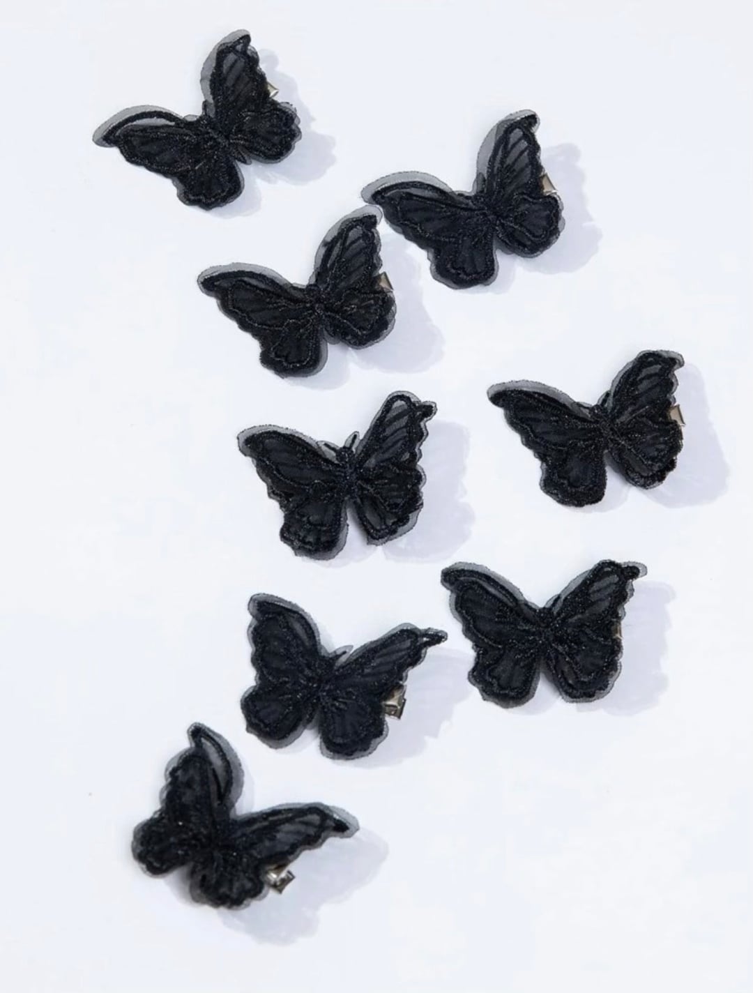 Black Butterfly Clips-8pcs Butterfly Hair 90s Butterfly Clips, Dangle ...