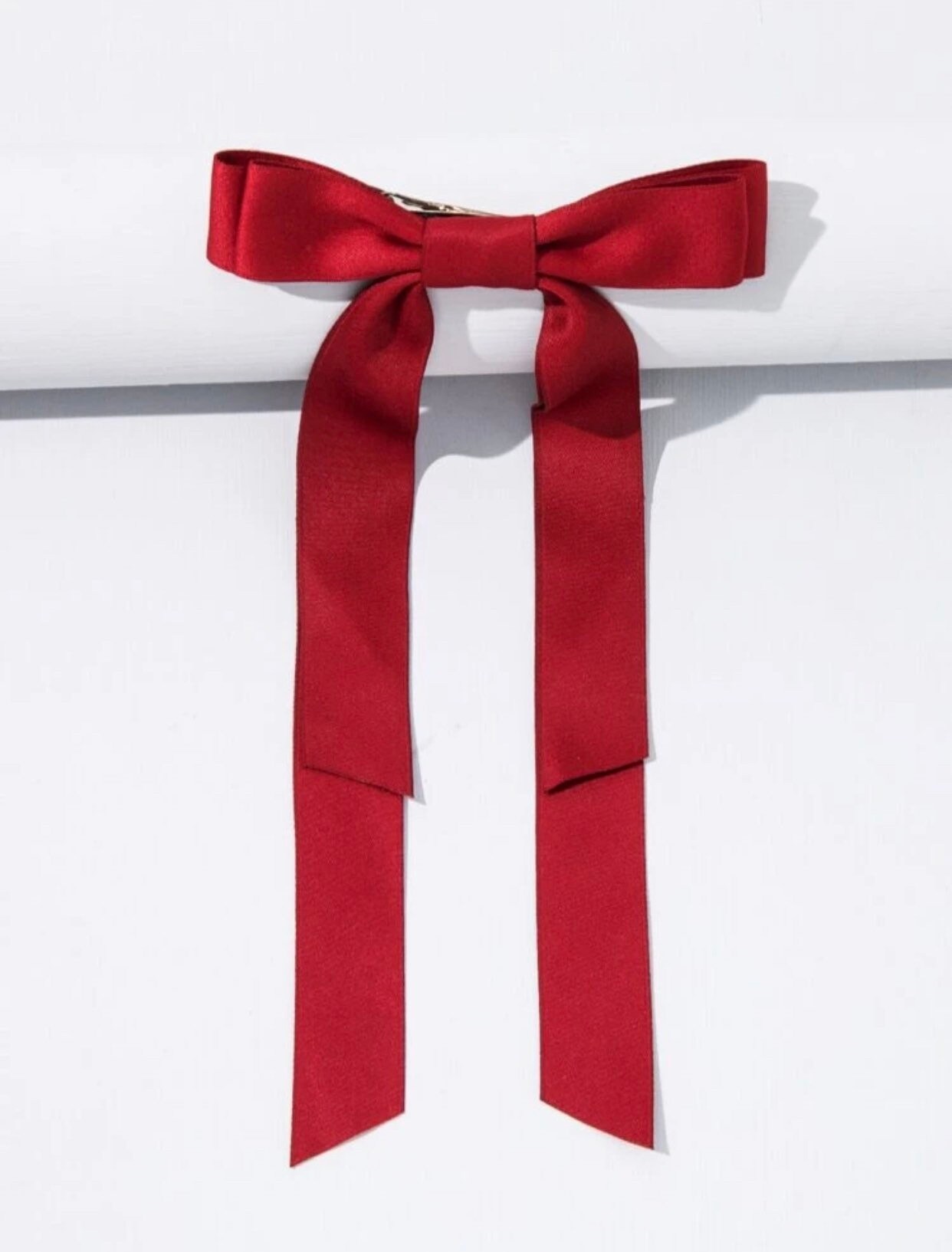 The Penelope Red Bow Big Double Layered Bright Christmas Red - Etsy