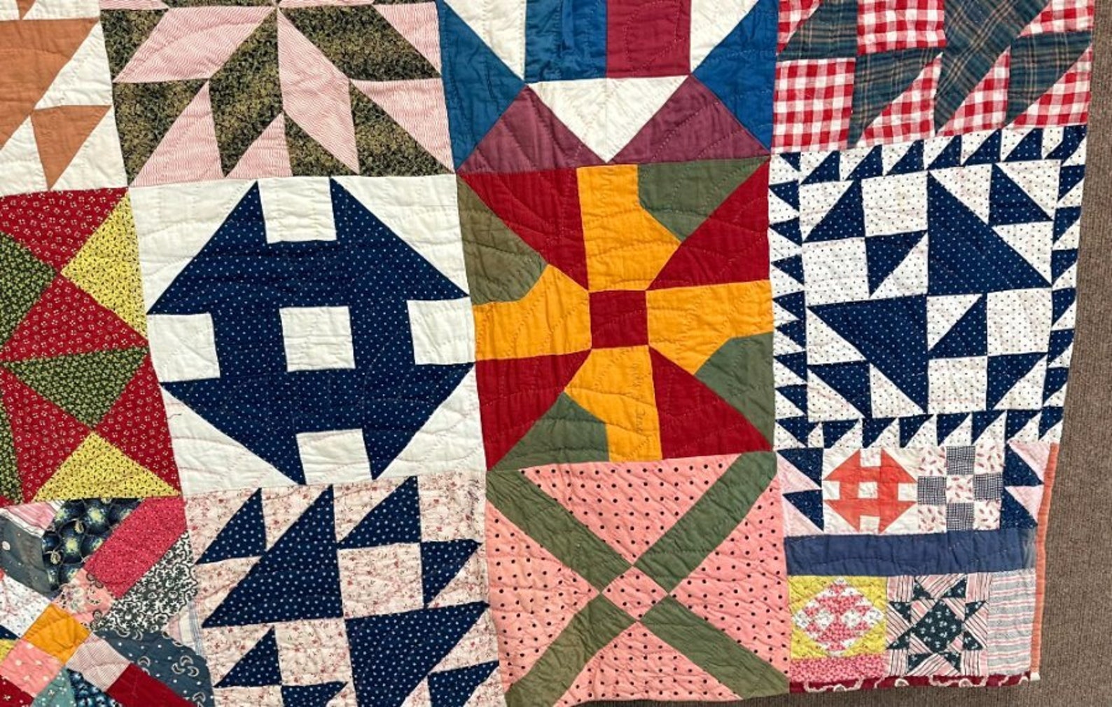 RARE C 1890-1900 Sampler ALBUM Quilt Antique Signatures Collector's ...