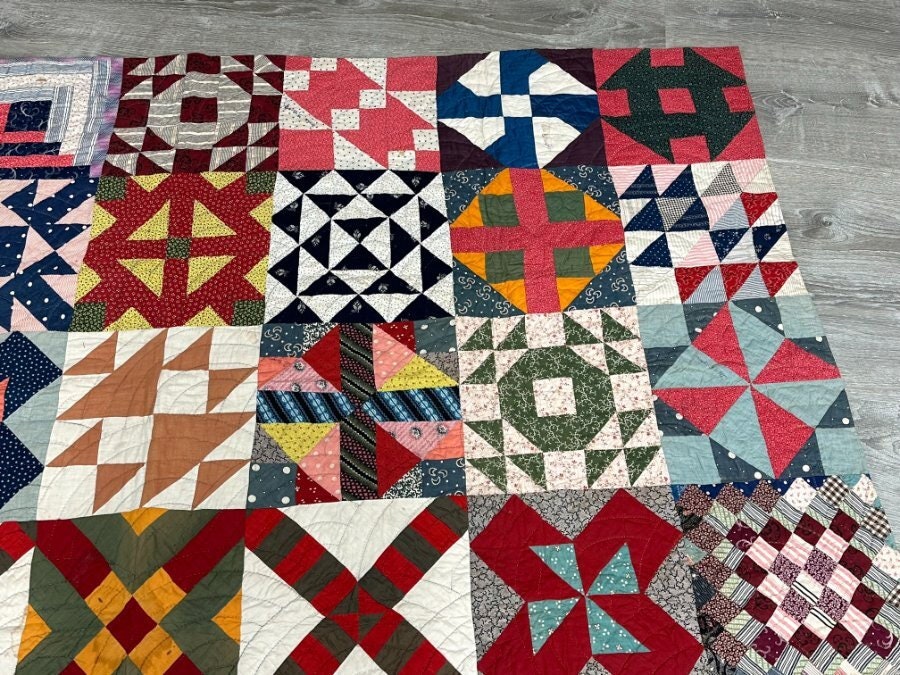 RARE C 1890-1900 Sampler ALBUM Quilt Antique Signatures Collector's ...