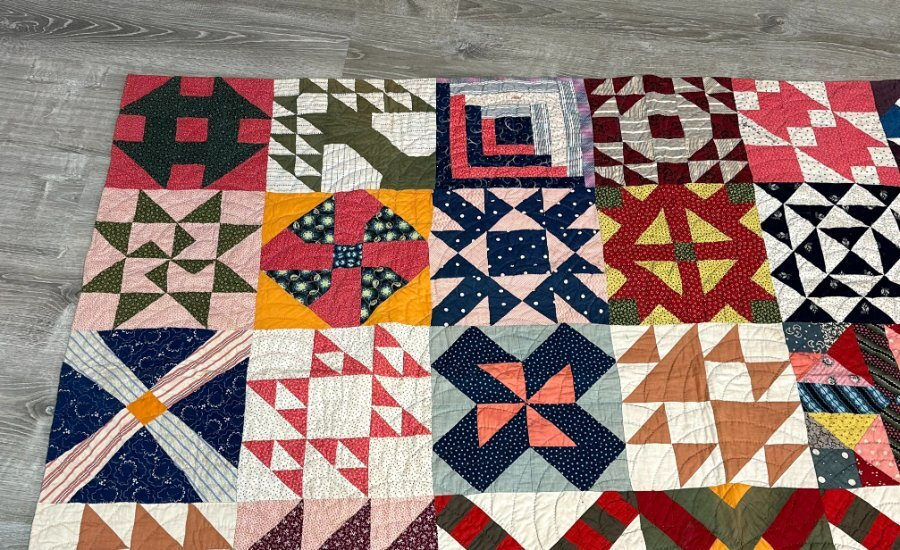 RARE C 1890-1900 Sampler ALBUM Quilt Antique Signatures Collector's ...