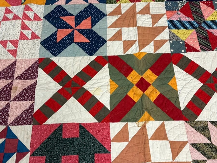 RARE C 1890-1900 Sampler ALBUM Quilt Antique Signatures Collector's ...