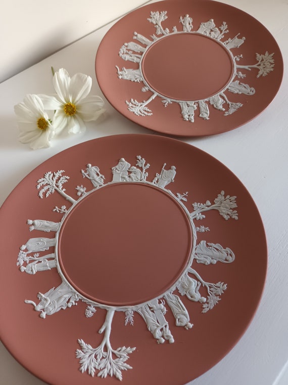 Vintage Wedgwood Jasperware Pink Jasperware Vintage Plates - Etsy