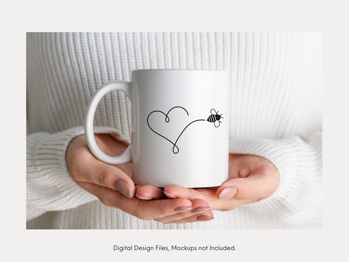 Bee Path Bundle Svg, Png Files, Honeybee Clip Art, Bee Line Art ...