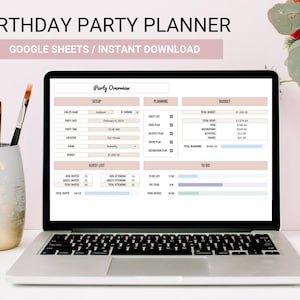 Complete Birthday Party Planner Spreadsheet, Party Expense Tracker ...
