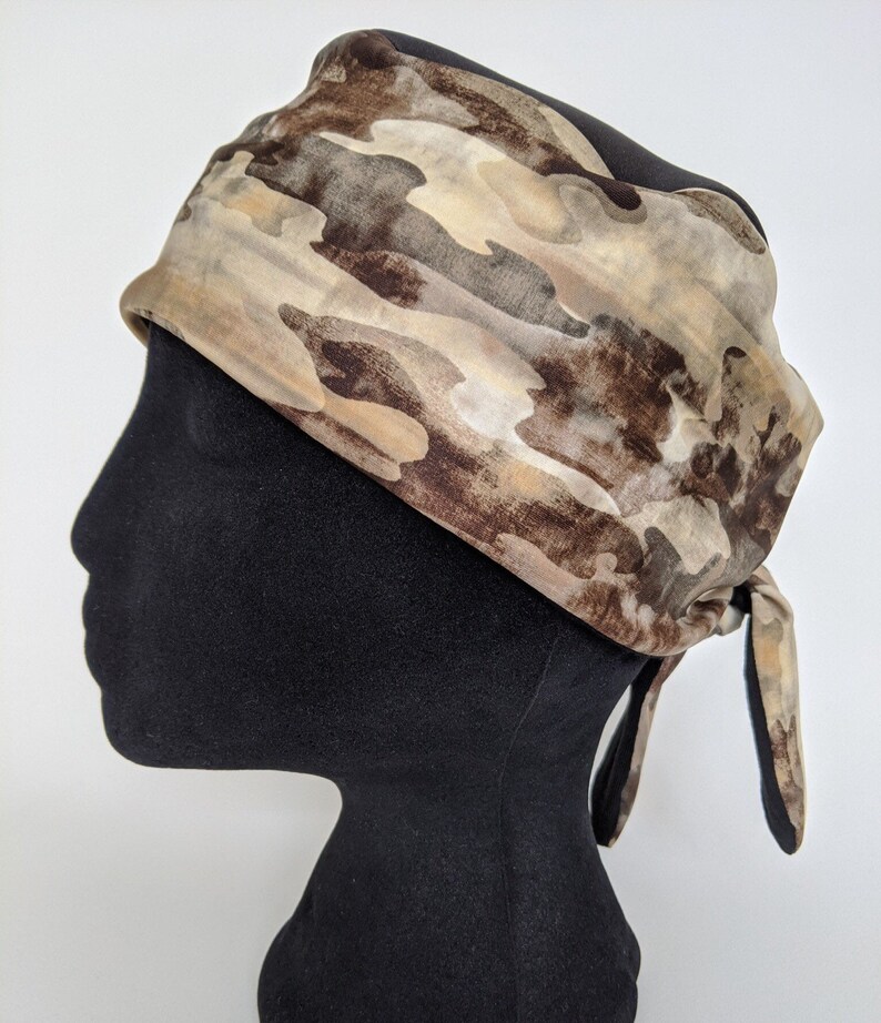 Gray or Brown Camo Scrub Cap Chef Hat Nurse Hat Doctor Hat - Etsy
