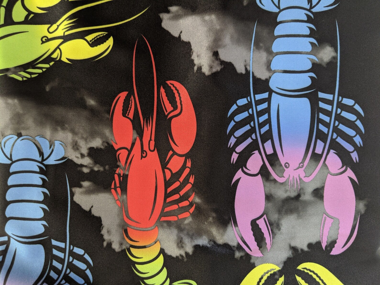 Lobster Print Face Mask, 2 Layer Moisture Wicking Face Mask, Reusable ...