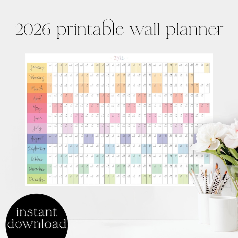 2025 2026 Dipped School Year Calendar - Etsy Australia