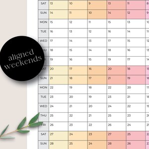 2024 School Wall Planner Printable Portrait Calendar Rainbow School ...