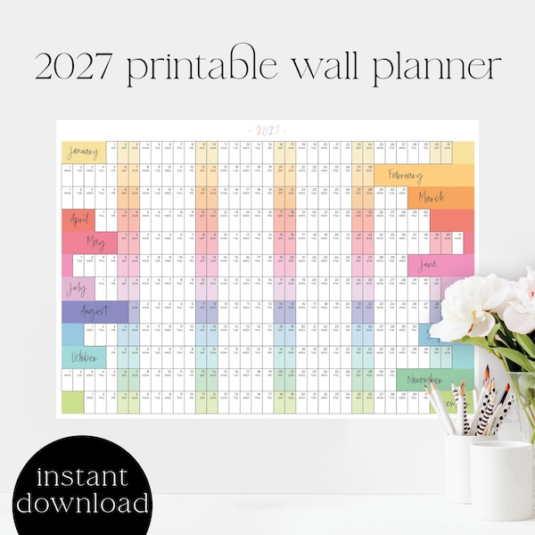Wall Planner 2027 - Etsy UK