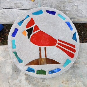 Cardinal Stepping Stone 14 Solid Concrete Stained - Etsy