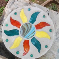 Sun and Moon Mosaic Garden Stone - Etsy
