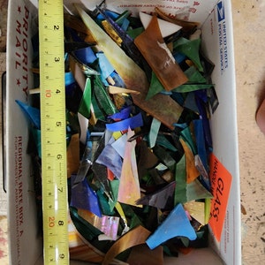 11 LBS of Scrap Stained Glass Pieces, Mosaics, Abstracts, Stepping ...