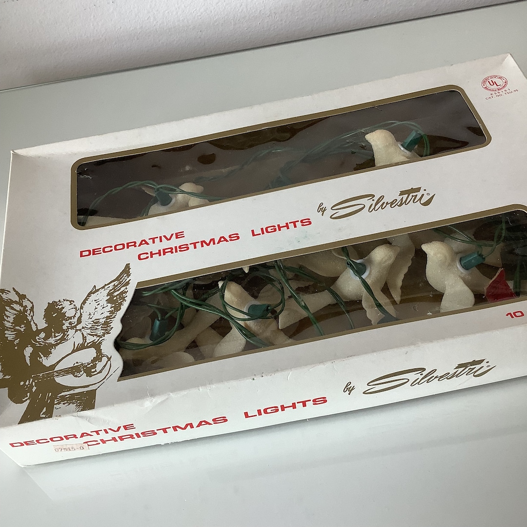 Silvestri Vintage White Dove Christmas Lights. - Etsy