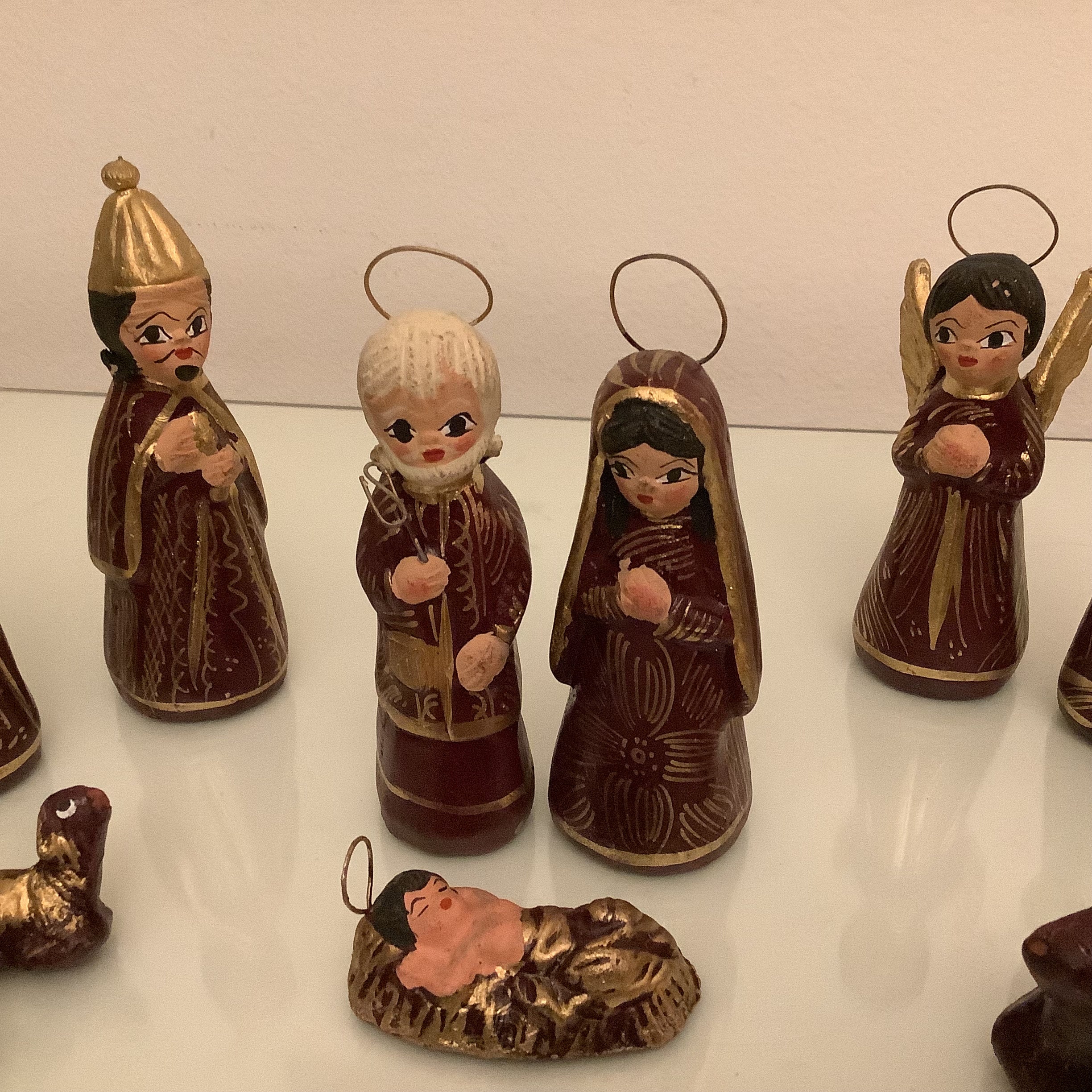 Nativity Set 14 Piece Clay Hand Painted Mexico - Etsy