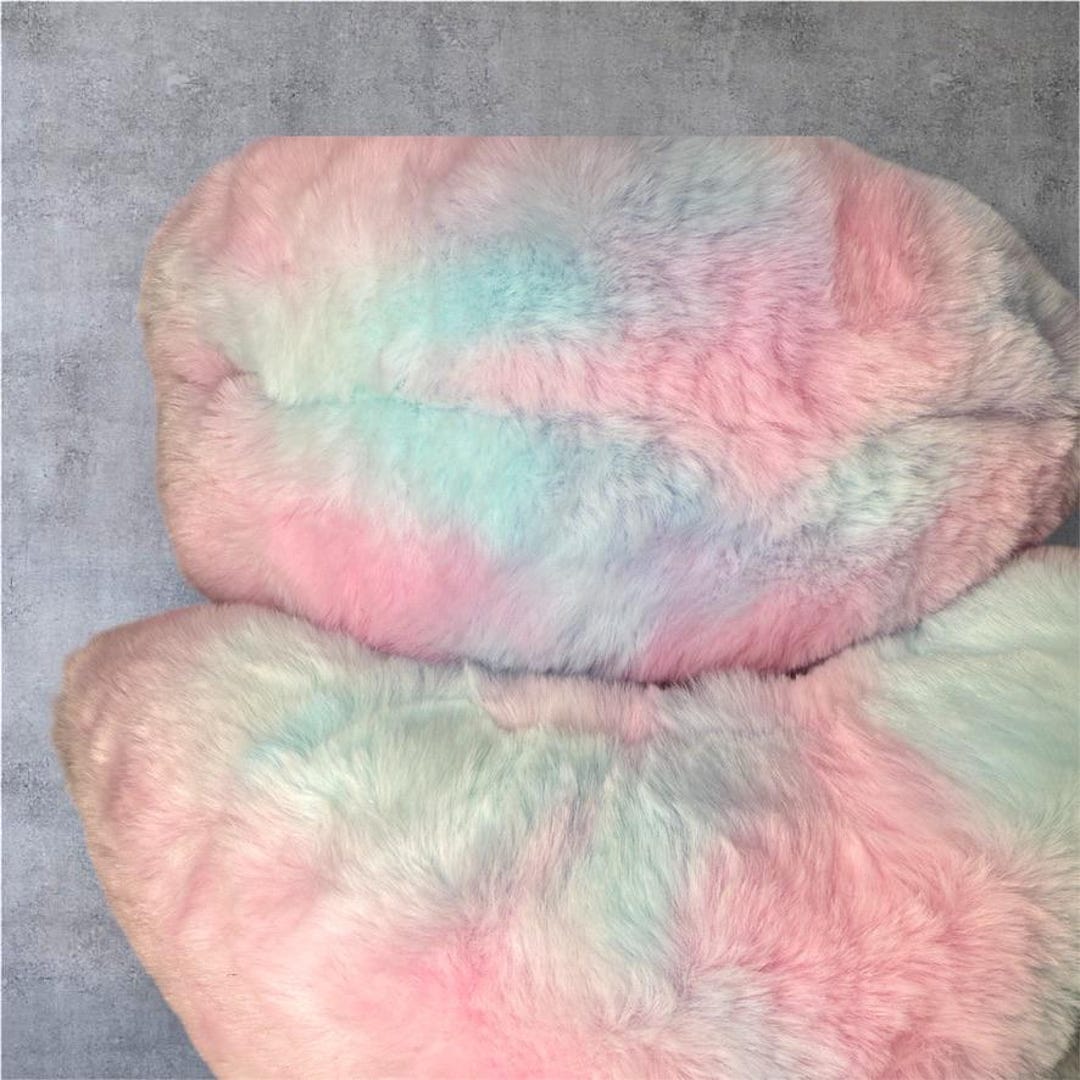 Furry Soft Rainbow Fur With Bows, Puffy Soakers, Soft Skate Guards - Etsy