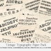 Vintage Typography Paper Pack, Printable, 14pcs / Digital Paper Pack ...