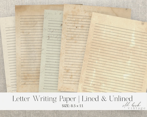 Vintage Textured Printable Stationery Paper / 8.5x11 / Vintage - Etsy