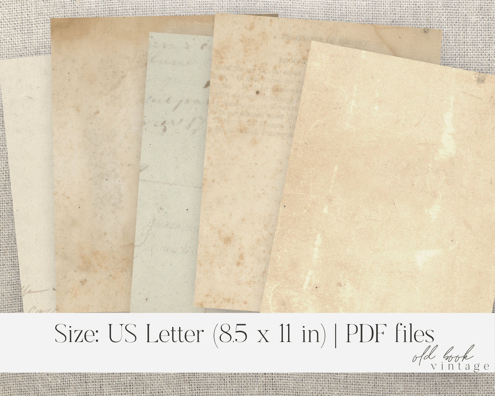 Vintage Textured Printable Stationery Paper / 8.5x11 / Vintage Letter ...