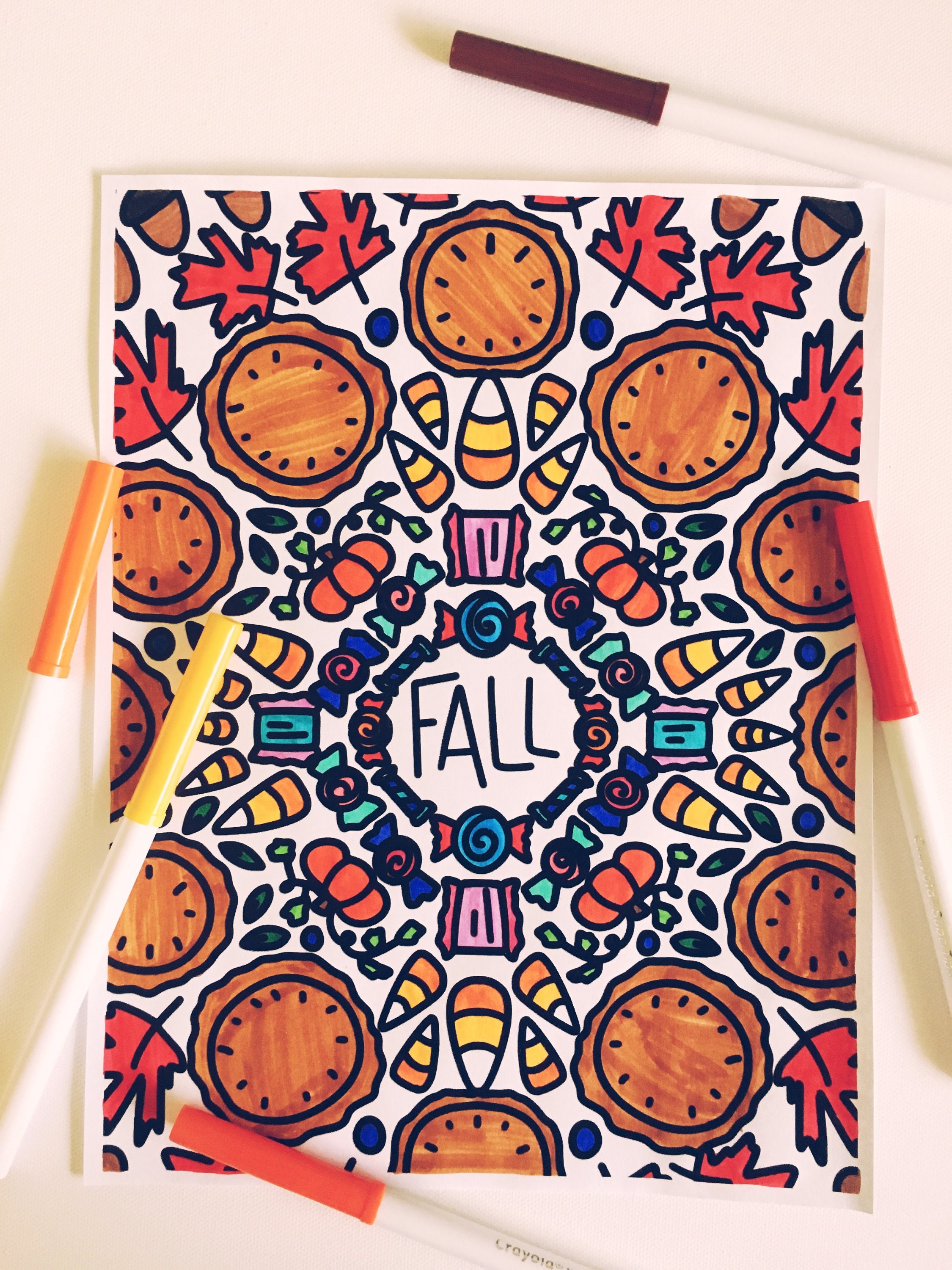 Fall Coloring Pages - Etsy