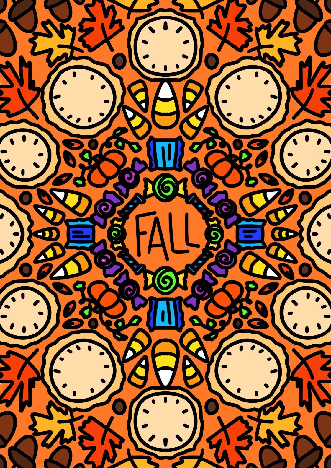 Fall Coloring Pages - Etsy