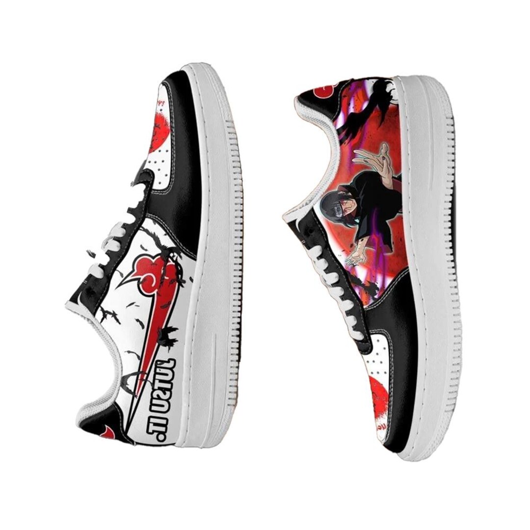 Akatsuki Itachi Air Sneakers Just Jutsu It Customanime Shoes - Etsy