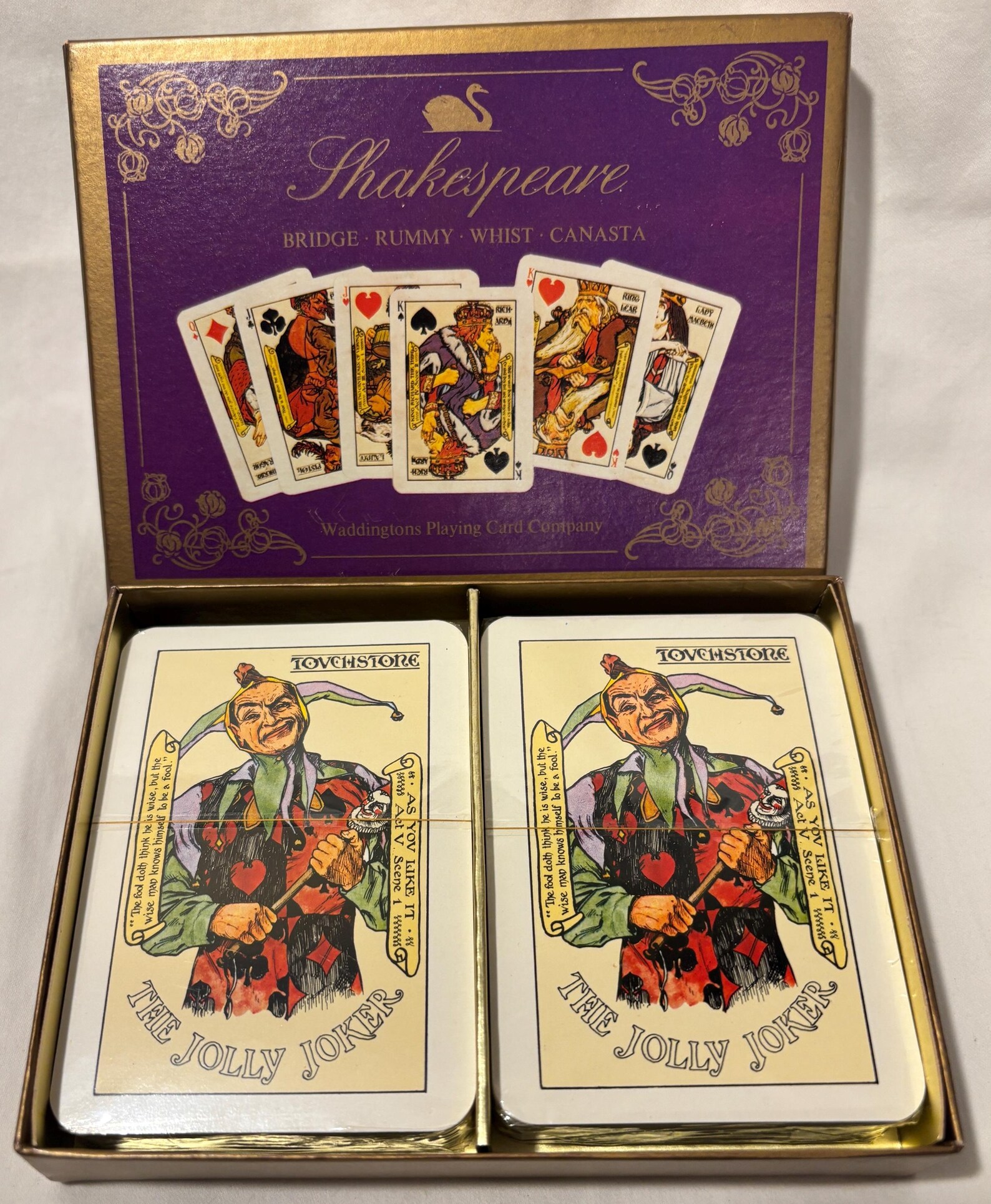 Vintage Waddington's Shakespeare Playing Cards - Sealed Decks in ...