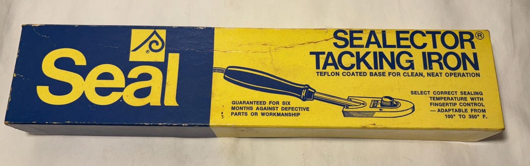 Vintage Sealector Tacking Iron With Teflon Coated Base – Original Box ...