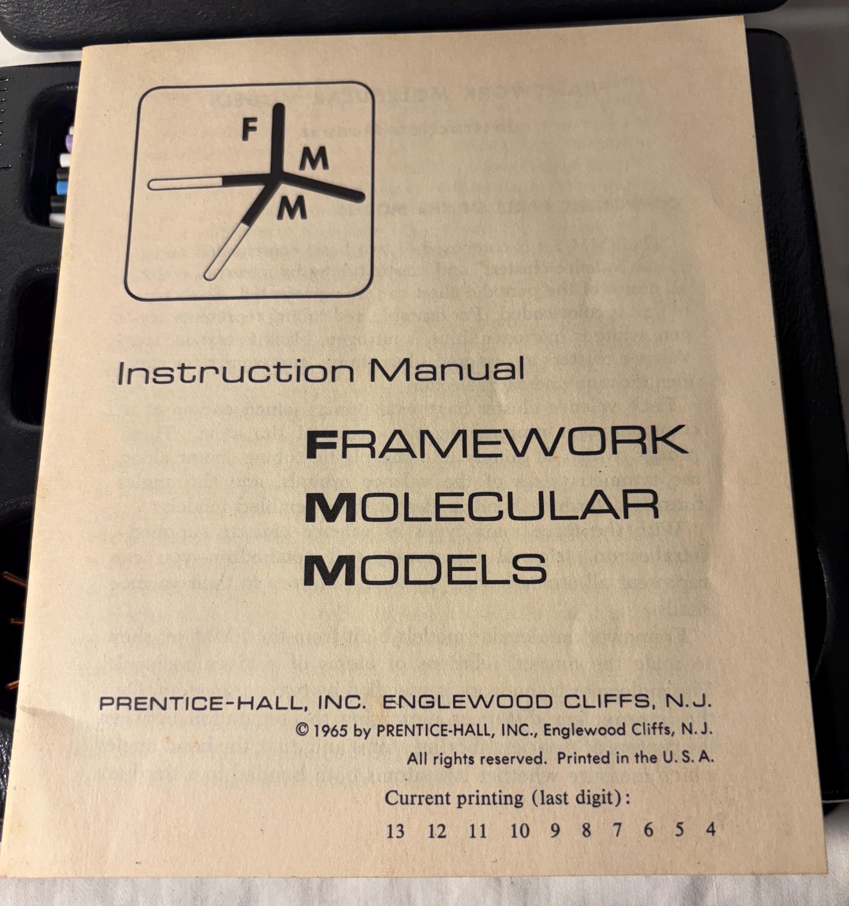 Vintage Framework Molecular Models Modeling Kit. Produced by Prentice ...