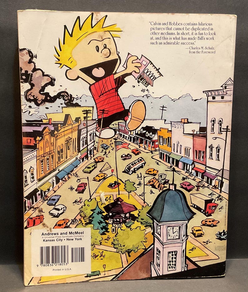 The Essential Calvin and Hobbes by Bill Watterson 1988 - Etsy