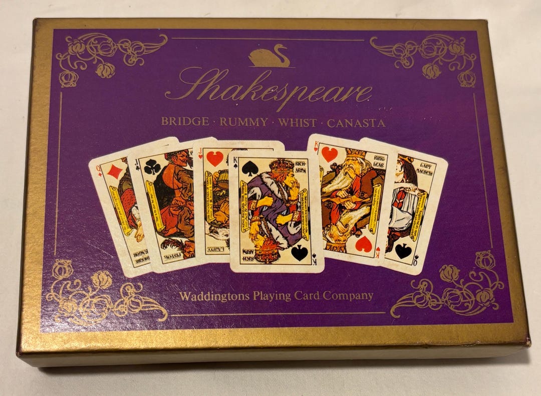 Vintage Waddington's Shakespeare Playing Cards - Sealed Decks in ...