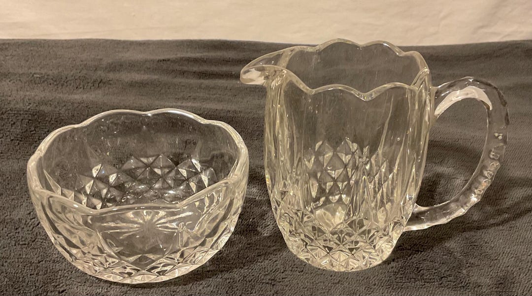24% Genuine Lead Crystal Creamer and Sugar Bowl Set. - Etsy