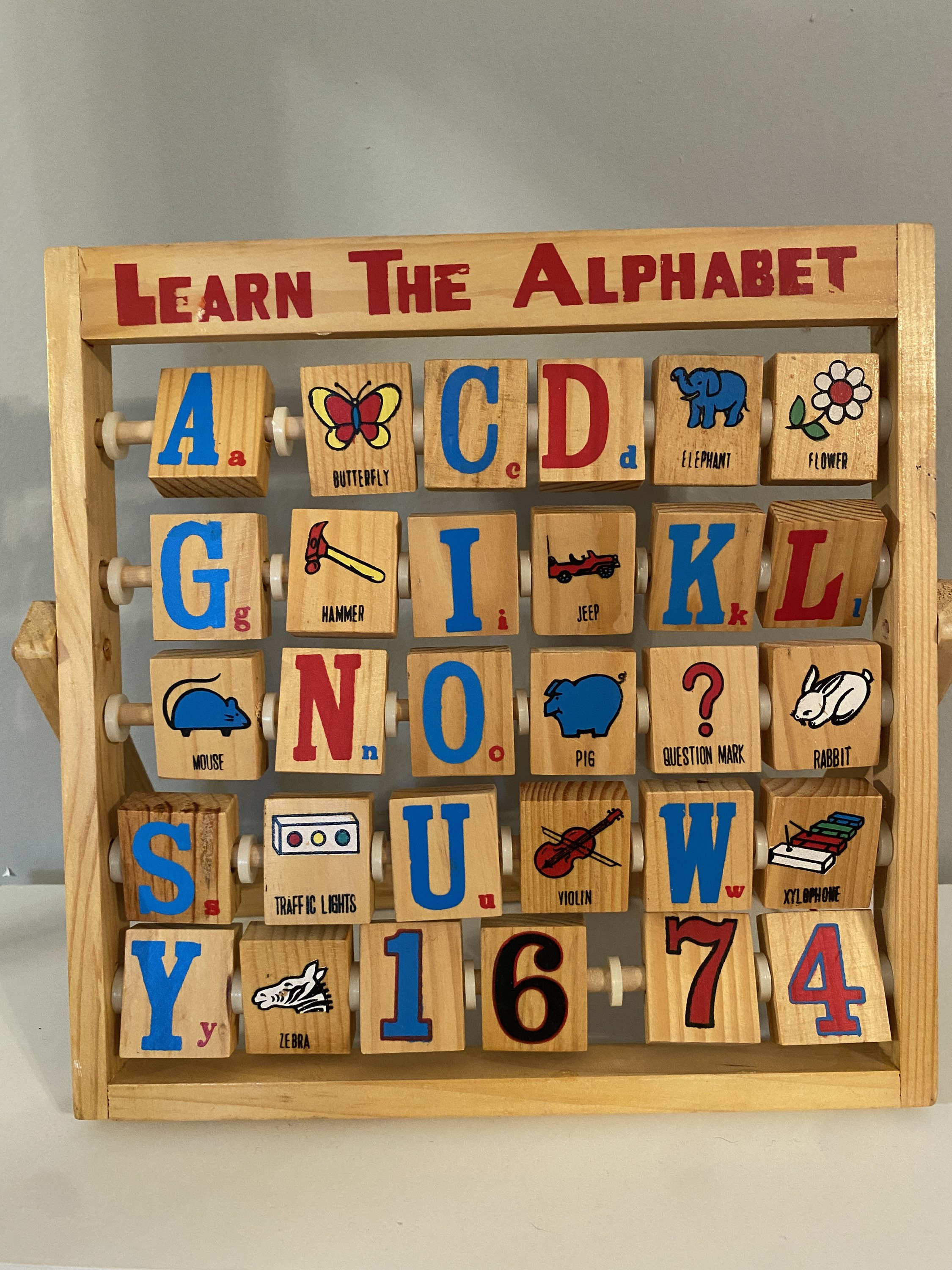 Toys Toys & Games preschool learning hand painted ABC-turn and learn ...