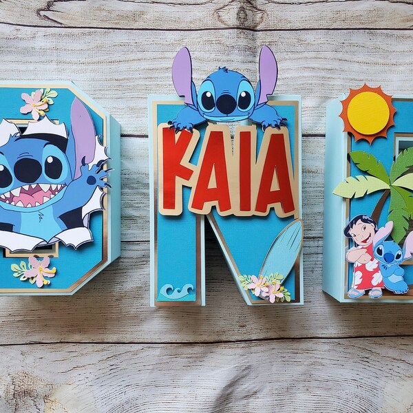 Lilo and Stitch Svg 3d - Etsy