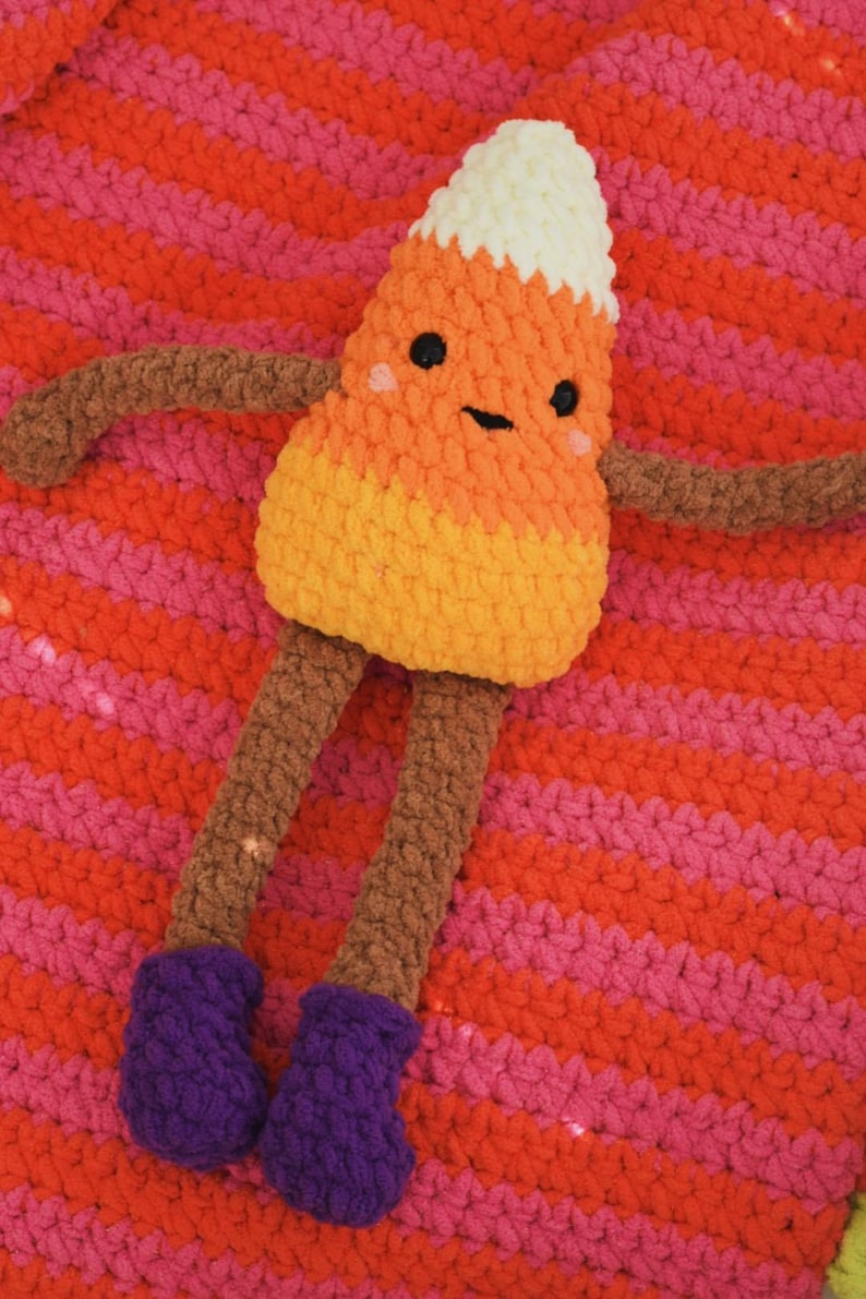 Crochet Candy Corn Plushy Crochet Pattern, Candy Corn Crochet ...