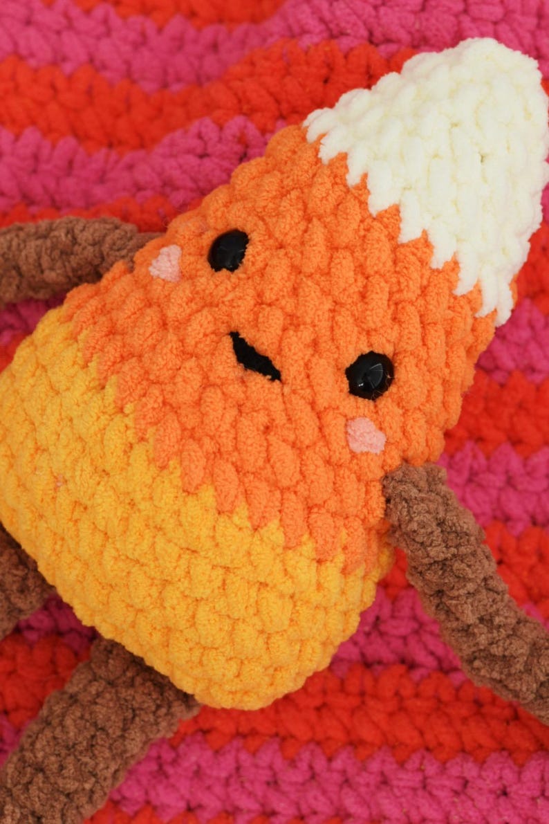 Crochet Candy Corn Plushy Crochet Pattern, Candy Corn Crochet ...