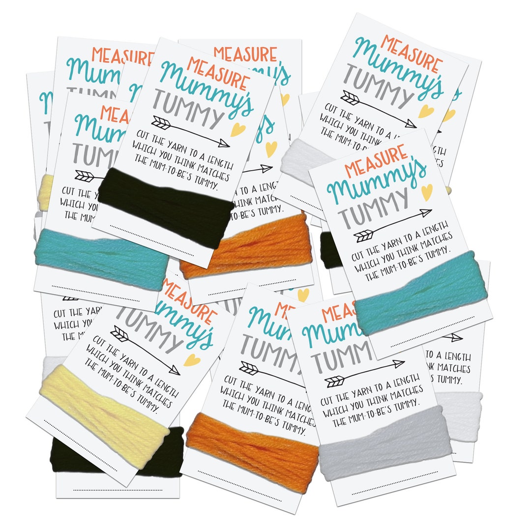 Guess Mummy's Tummy Baby Shower Game Set of 5 to 30 Measure Mummy's ...