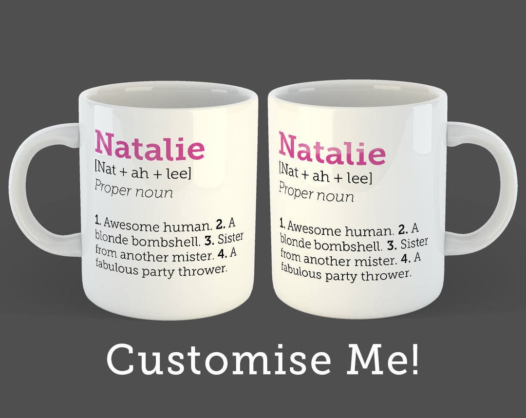 Personalised Mugs Personalised Name Mug Funny Mugs Dictionary Mug ...