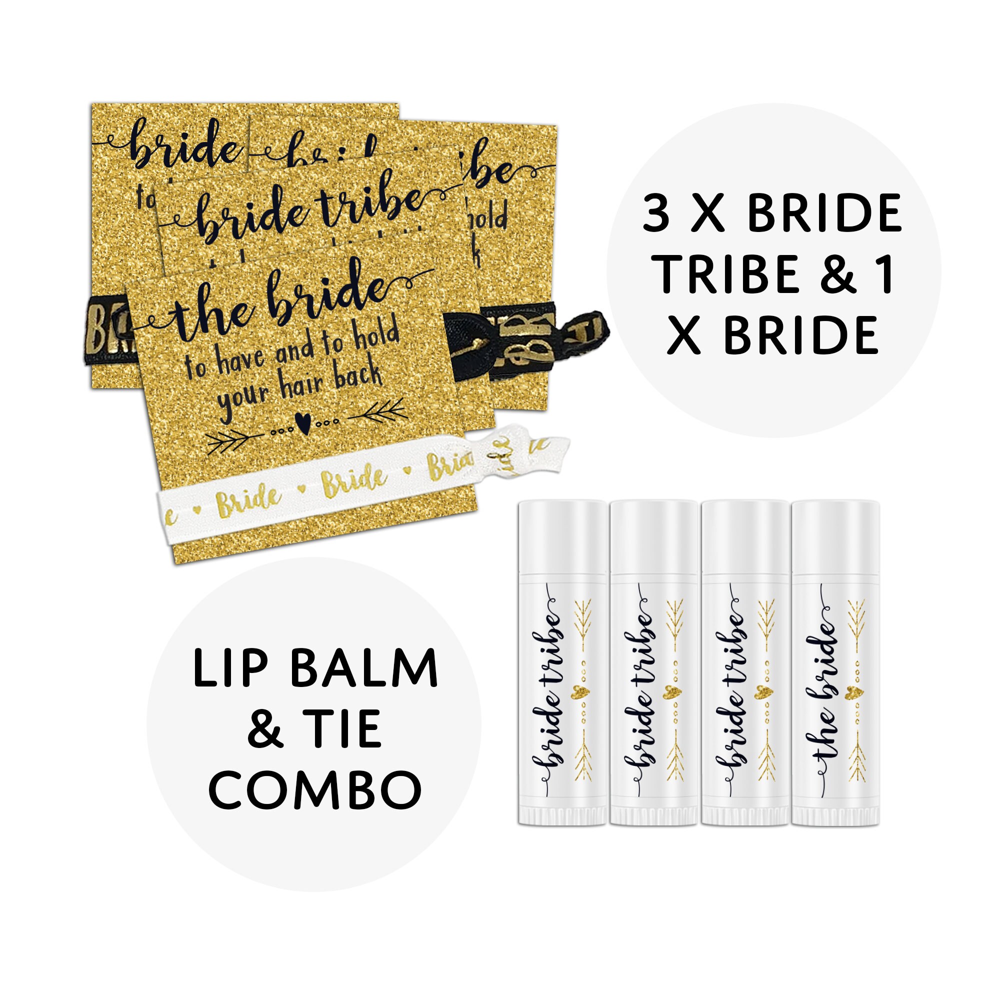 Hens Party Favours X 8 4x Bride Tribe Hair Ties 4x Hen - Etsy Australia