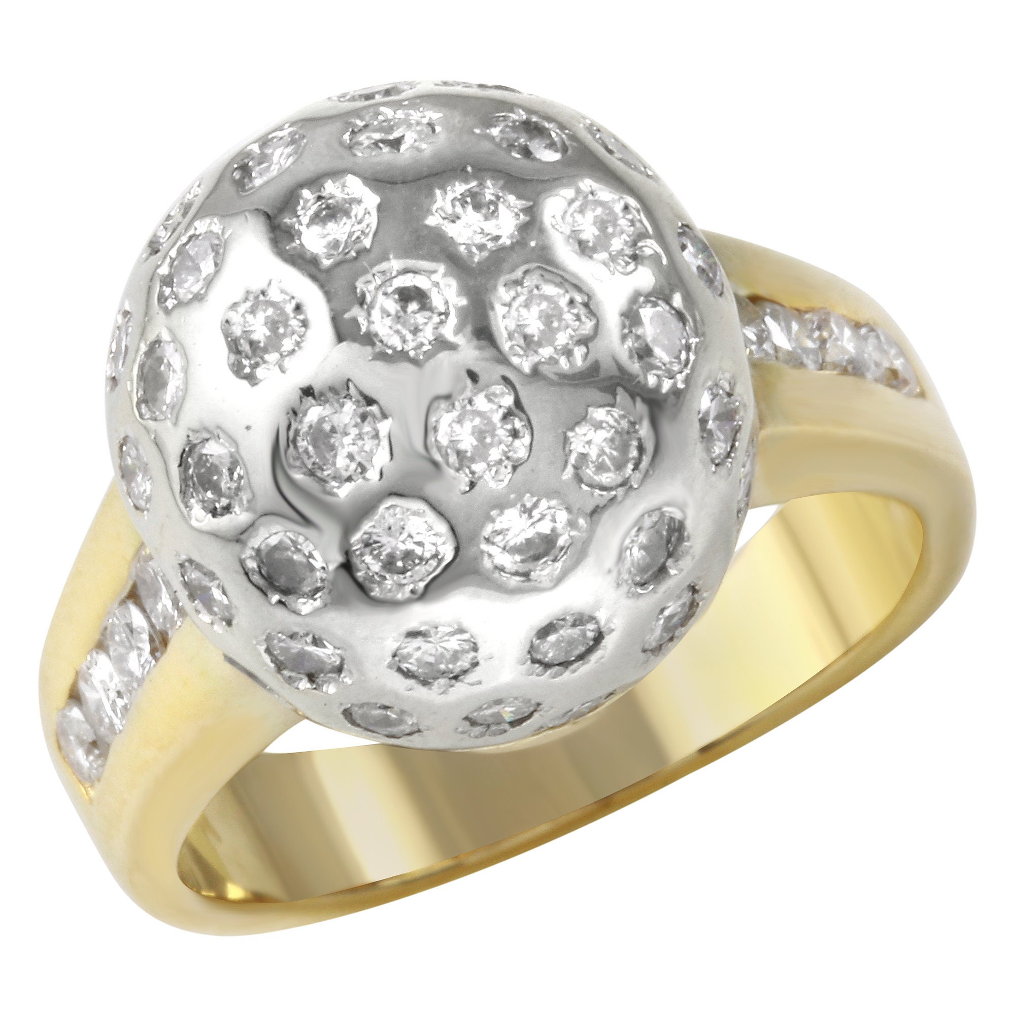 Women's Multi-stone Dome Shaped Scatter Ring in 14K Yellow - Etsy UK