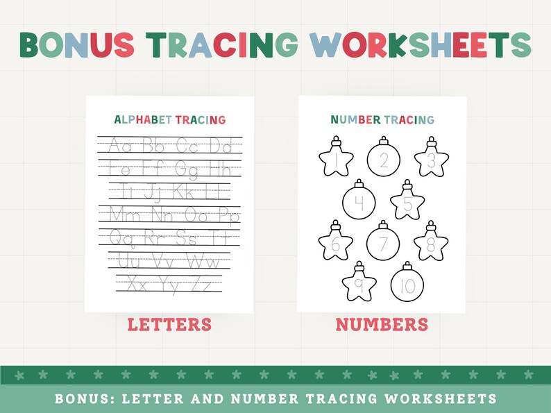 Christmas Preschool Worksheet Bundle: Holiday Learning Activities (PDF ...