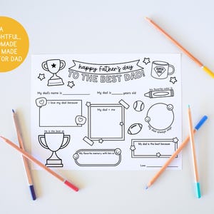 All About My Dad Worksheet Fathers Day Coloring Page Printable Fathers ...