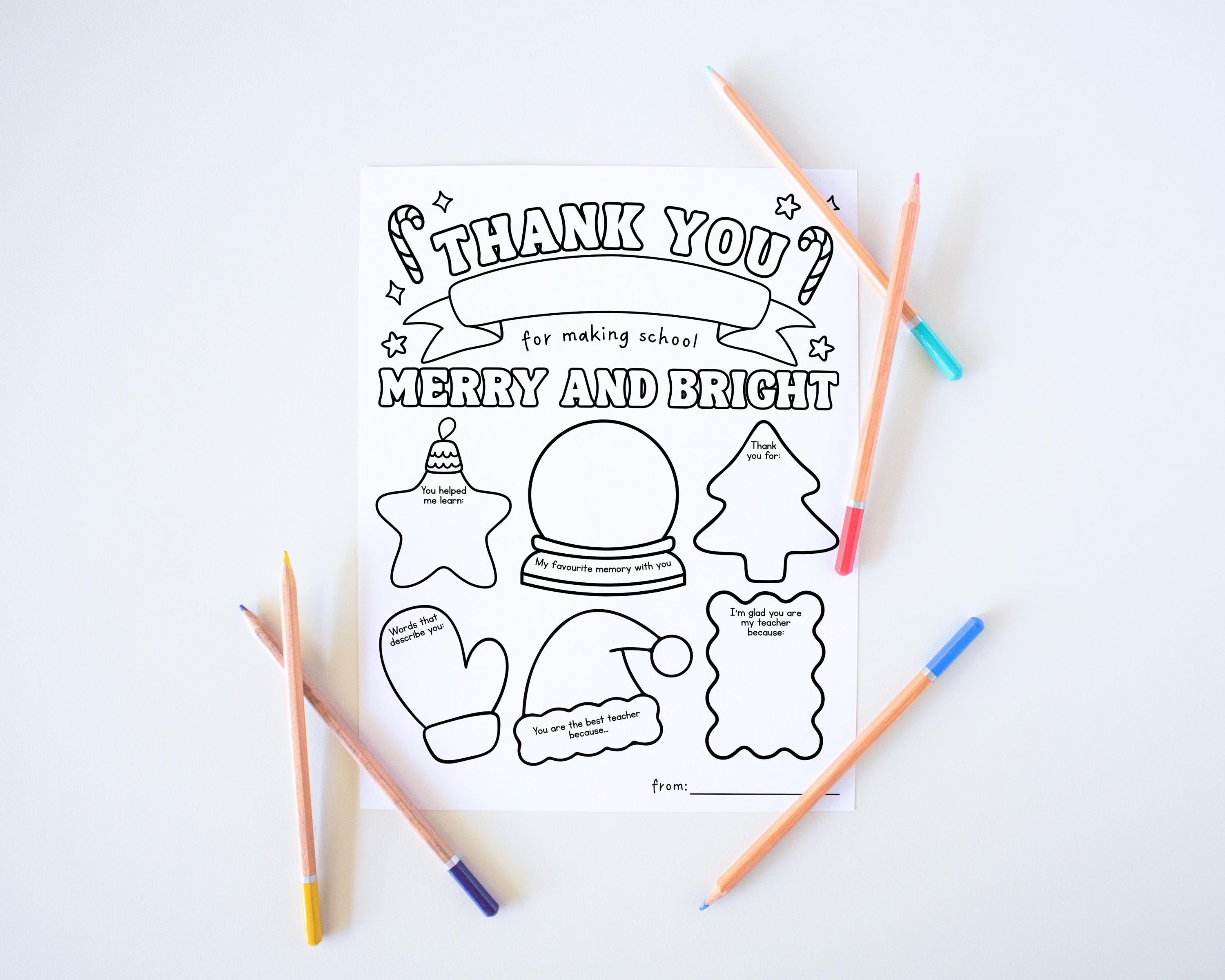 All About My Teacher Printable, Teacher Christmas Gift - Etsy
