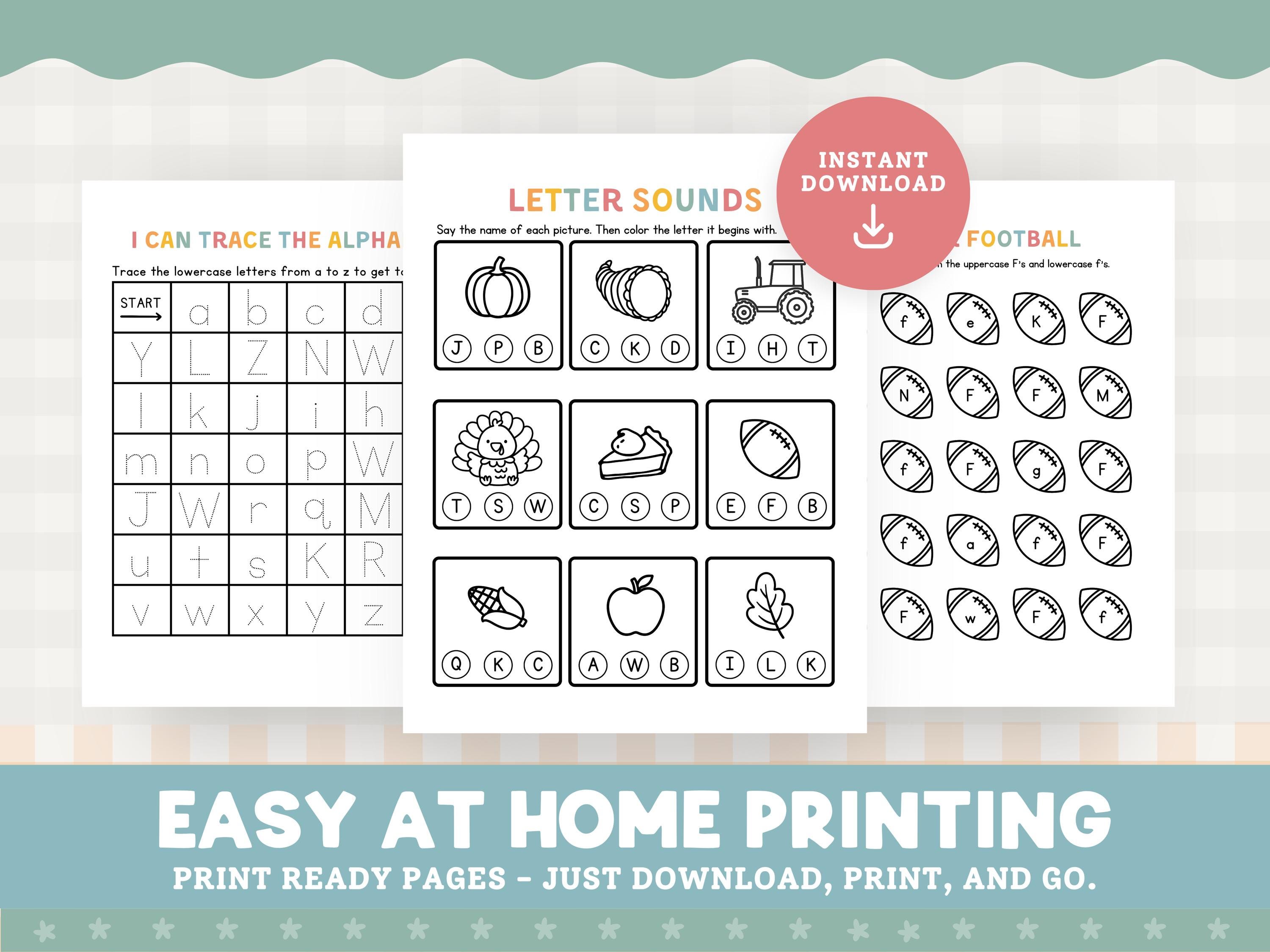 Thanksgiving Worksheet Bundle: Preschool & Kindergarten Learning (PDF ...